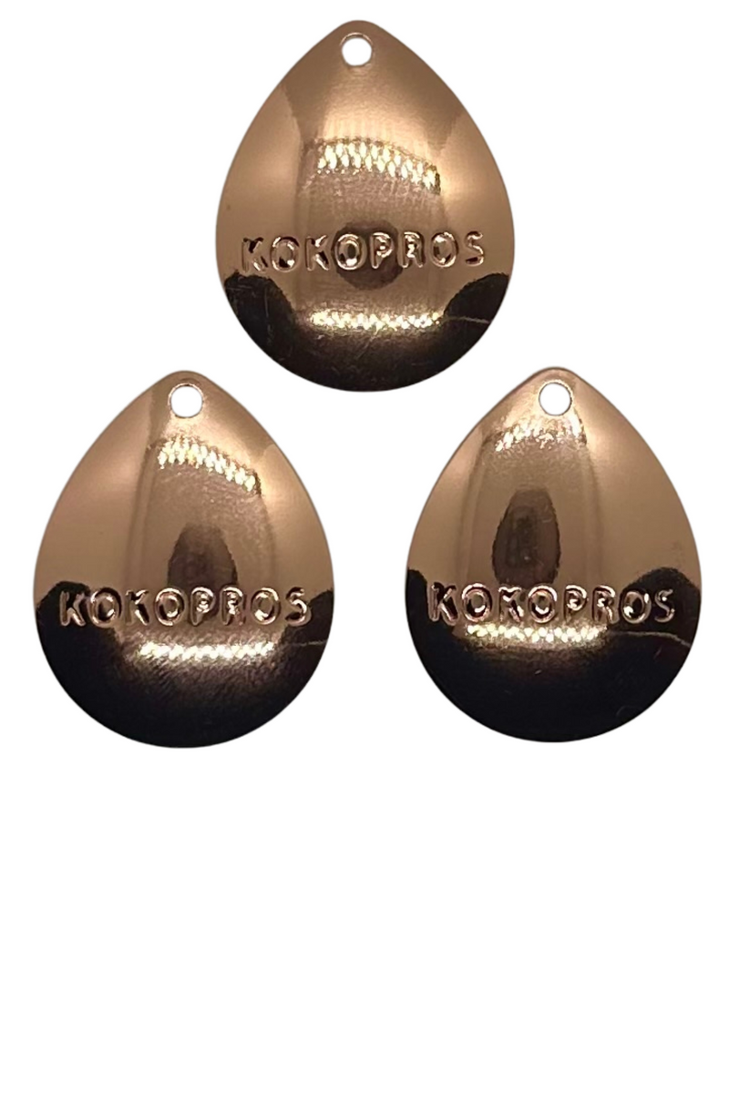 KOKOPROS ® Colorado Smooth Spinner Blades-3-Packs Gold, Silver, Copper ...